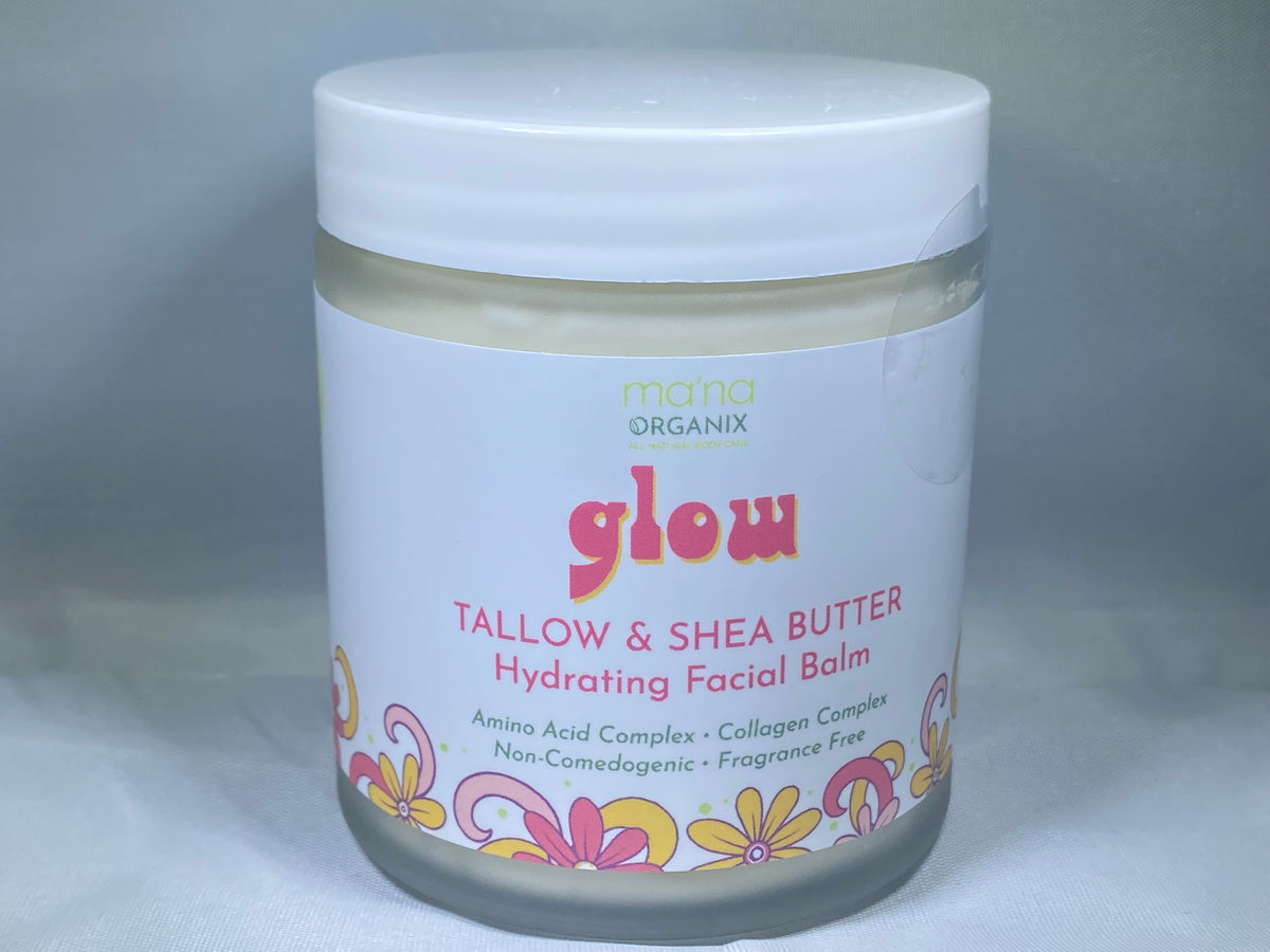 glow Organic Grass Fed Tallow and Shea Butter Hydrating Facial Balm ...